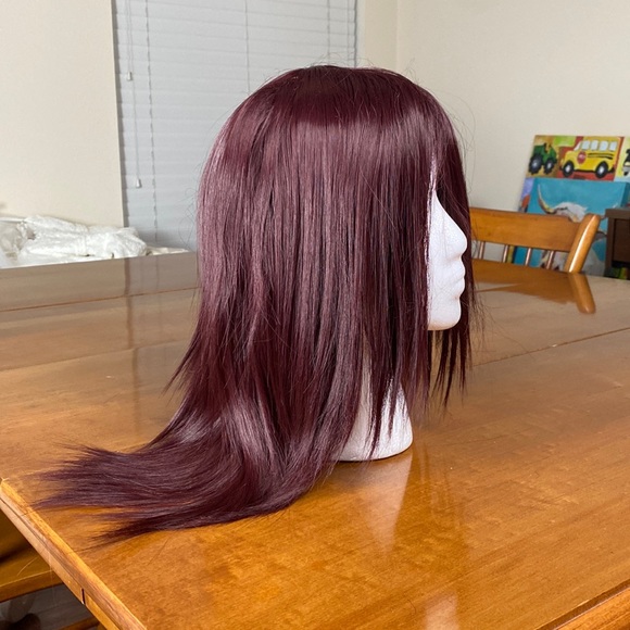 Accessories | Layered Maroon Deep Purple Wig Shoulder Length Cosplay ...